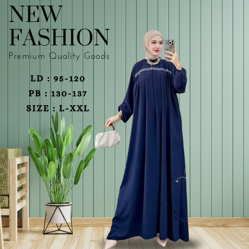 Jual CARINA - Habibah Premium Gamis Abaya New Colour Series Motif Polos Payet Renda Terbaru ...