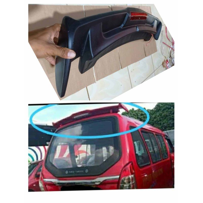 Jual spoiler mobil angkot model sayap plus lampu | Shopee Indonesia