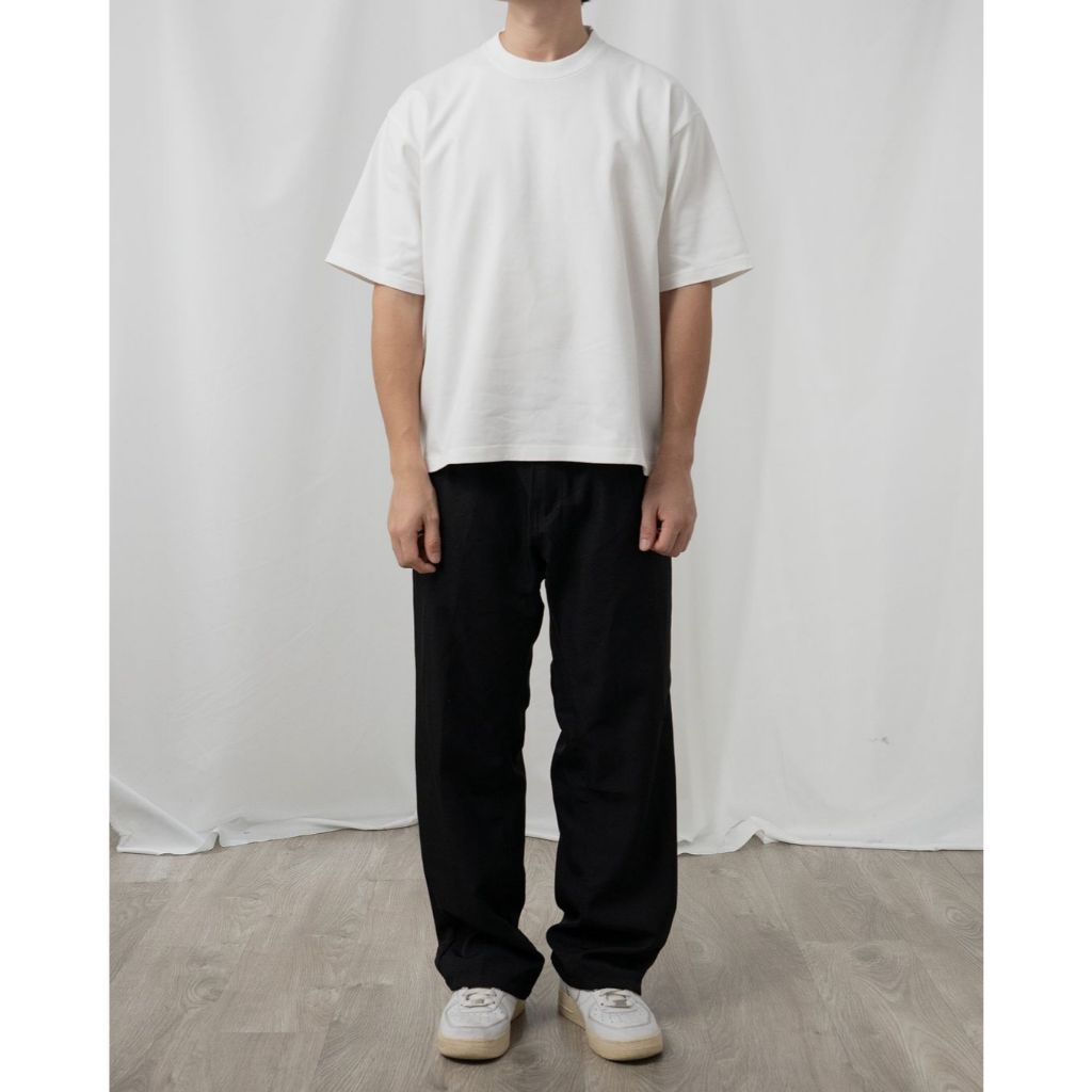 Jual Oversize Boxy Fit Putih Baju Pria Boxy Tee | 24s Cotton Combad ...