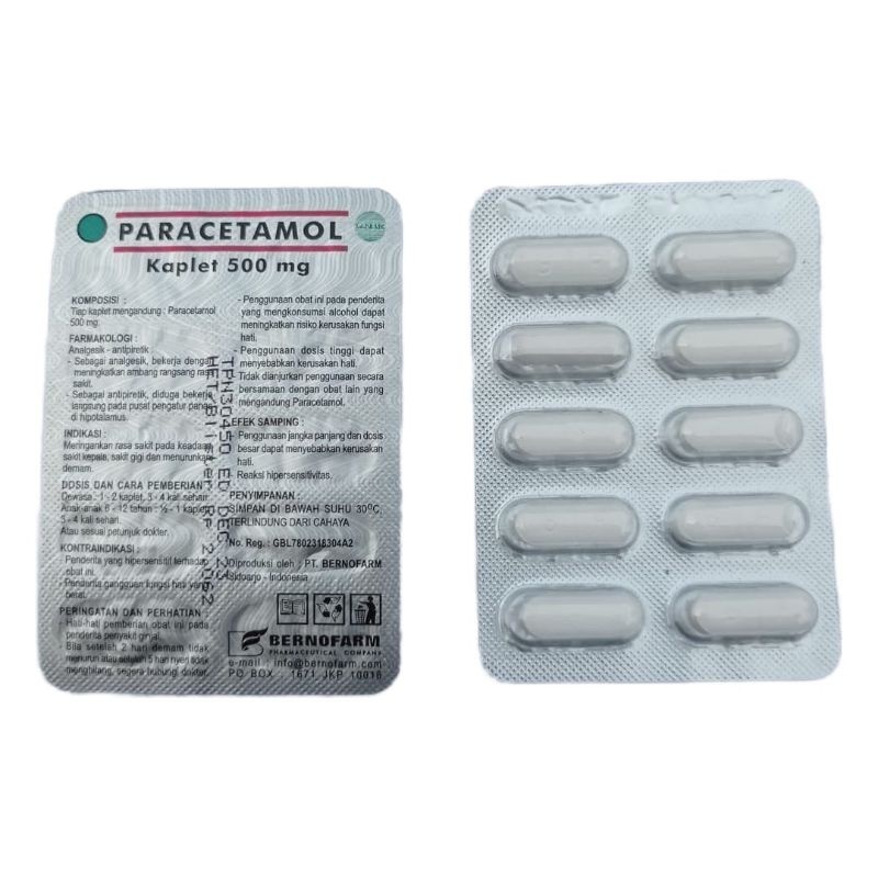 Jual PARACETAMOL BERNOFARM 500 MG STRIP 10 KAPLET | Shopee Indonesia