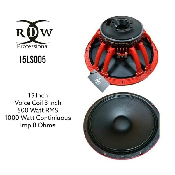 Jual Speaker Komponen RDW 15LS005 / Speaker RDW 15 LS005 / Speaker RDW 15 LS 005 Speaker 15 Inch ...