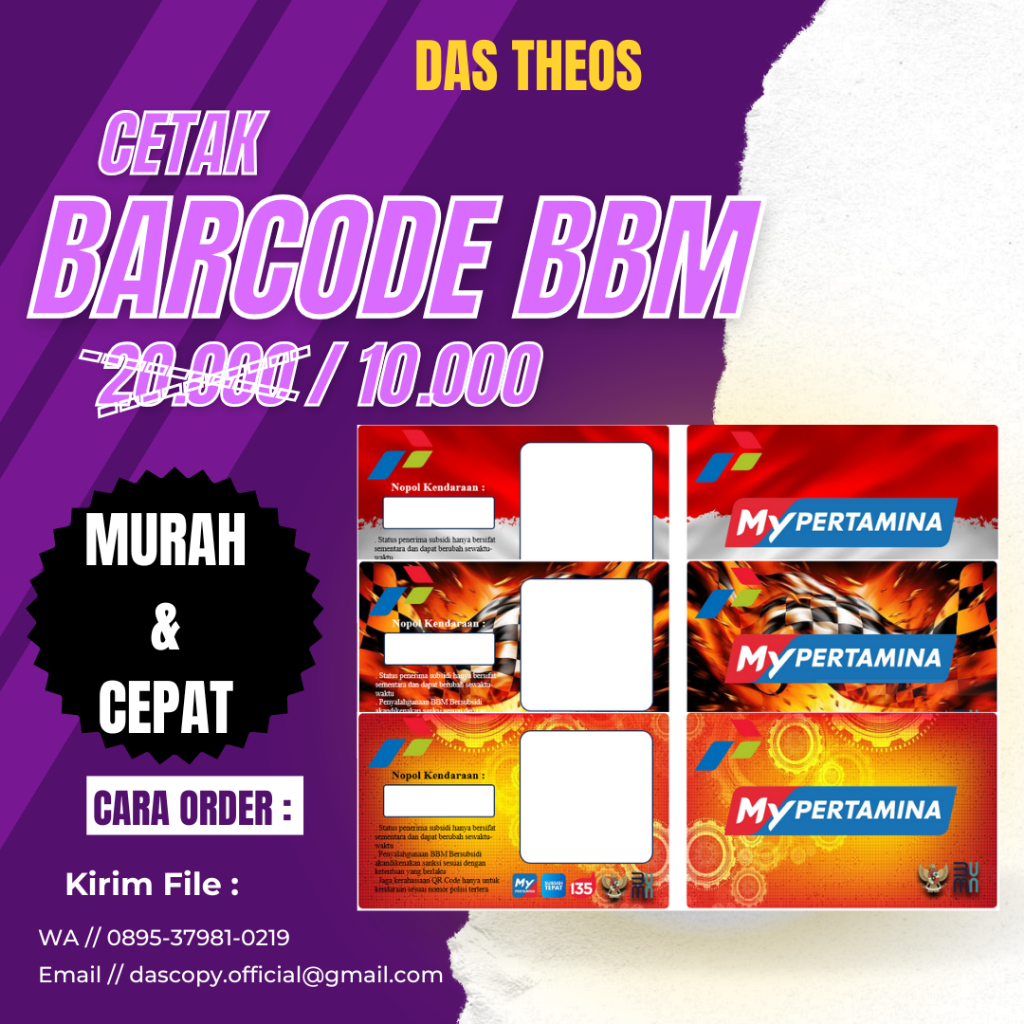 Jual Cetak Barcode My Pertamina | Shopee Indonesia