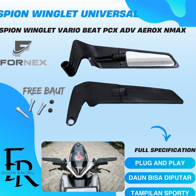 Jual Terbagus SPION WINGLET UNIVERSAL MOTOR VARIO BEAT PCX NMAX AEROX ...