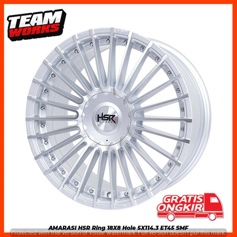 Jual VELG HSR AMARASI HSR R18 LEBAR 8 HOLE 5X114,3 ET45 SILVER POLLISH ...