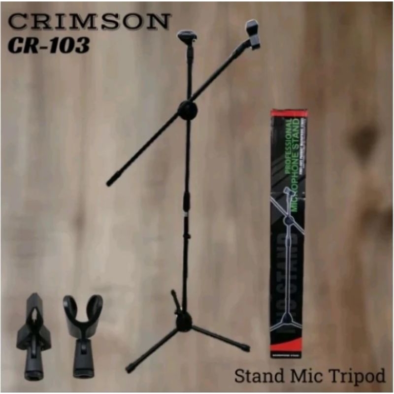 Jual Stand Tripod Mic Microphone Lantai Crimson CR-103 Original ...