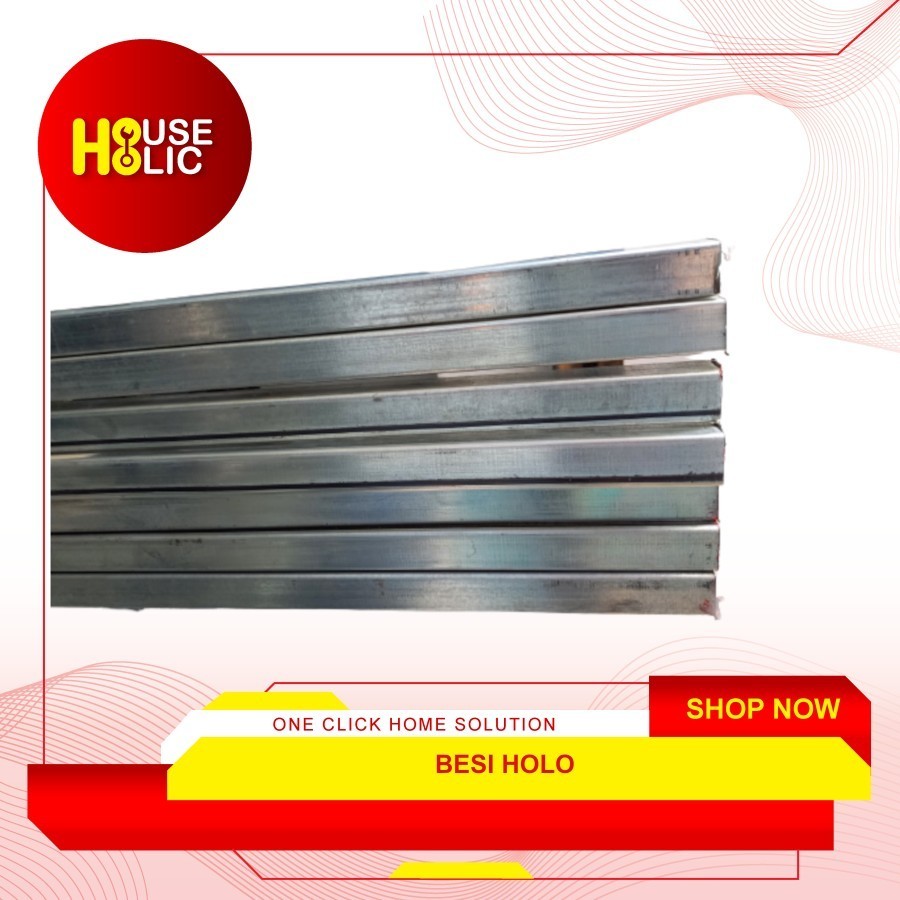 Jual Besi Holo Galvanis 4x8 CM / Hollow Pipa Kotak 40x80 MM Panjang 6 Meter | Shopee Indonesia