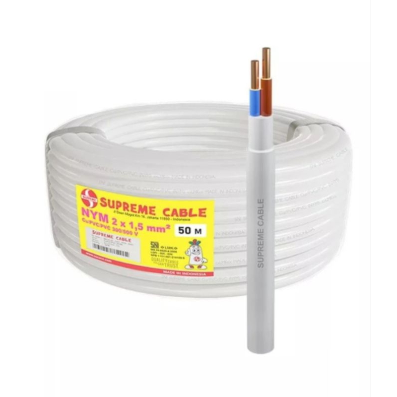 Jual Kabel Listrik Supreme NYM 2 x1,5 1Roll 50 Meter | Shopee Indonesia