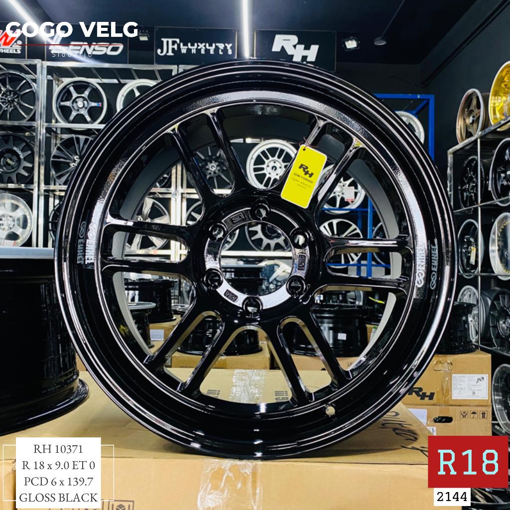 Jual Velg Mobil RPT1 Ring 18 Gloss Black lebar 9 ET0 PCD 6X139,7 Pajero Fortuner Hyundai H1 ...