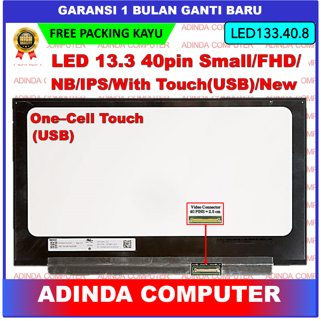 Jual LED LCD HP Pavilion 13-AN 13-AN1065TU 13.3 13 Inch 40 Pin 40pin ...