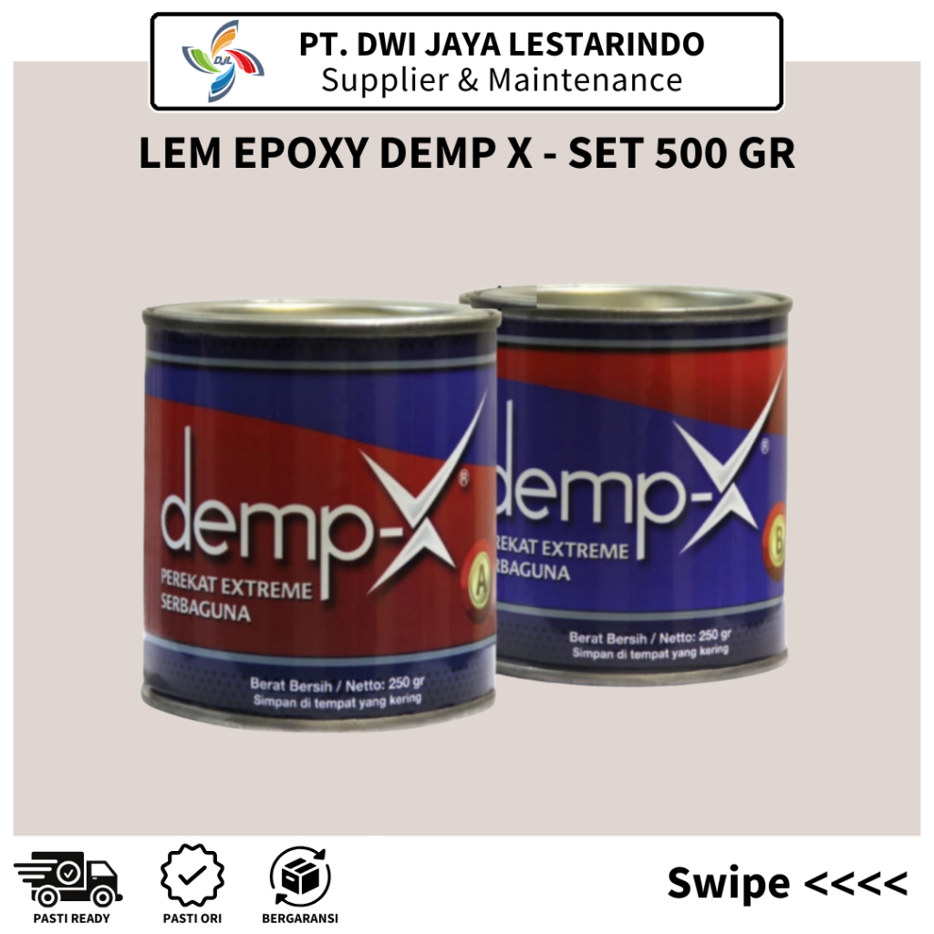 Jual Lem Epoxy Demp-X / DempX (250 + 250 Gr) 500 Gr | Shopee Indonesia