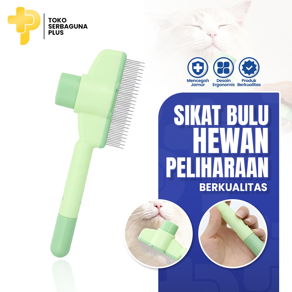 Jual Sisir Bulu Kucing Anjing Pet Hair Remover Sikat Bulu Hewan Tombol ...