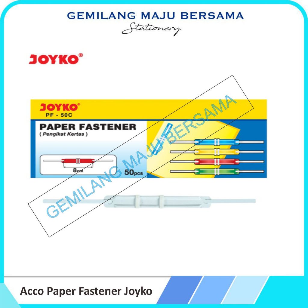 Jual Paper Fastener Pengikat Kertas Joyko PF-50W White (Harga Per Set) | Shopee Indonesia