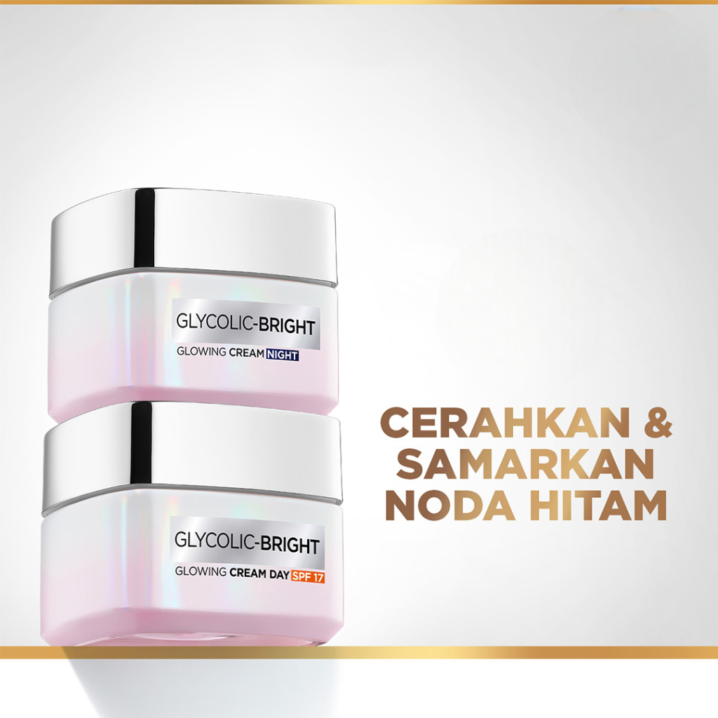 Jual LIVI - Loreal Glycolic Bright Glowing Day & Night Cream 50ml | Shopee Indonesia