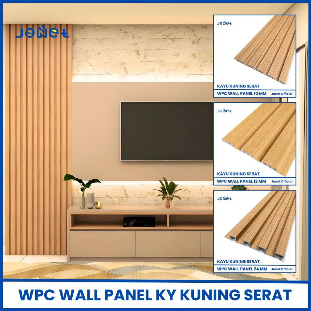 Jual Wpc Wall Panel Kayu Kuning Serat 3 Meter 300cm | Wallpanel Pvc ...