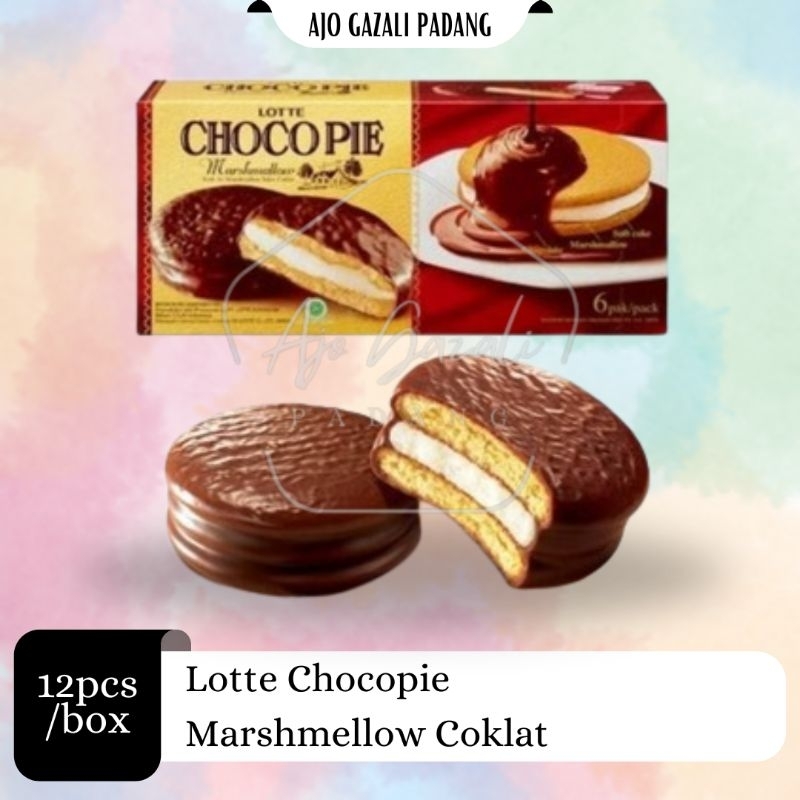 Jual Lotte - Chocopie Marshmallow Coklat - 1 box > isi 12 | Shopee ...
