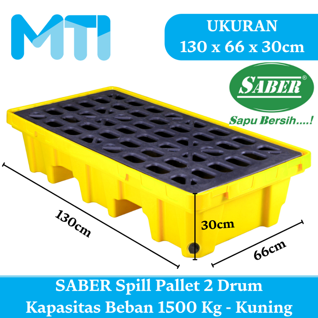 Jual SABER Spill Pallet 2 Drum Ukuran 130 x 66 x 30cm Kapasitas Beban ...