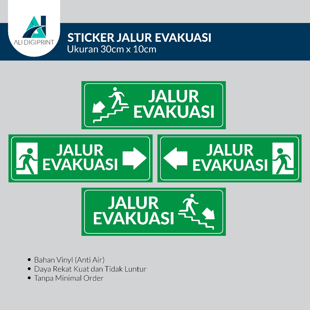 Jual Stiker Evakuasi / Stiker Evakuasi / Sticker Evakuasi / Sticker ...