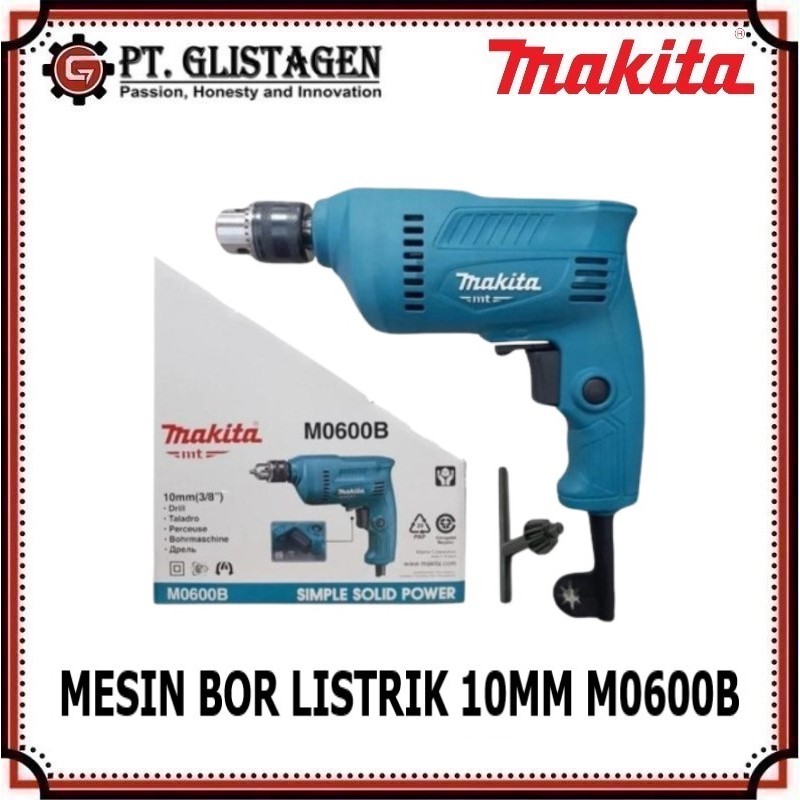 Jual Mesin Bor Tangan Listrik 10mm Electric Drill M0600B MAKITA | Shopee Indonesia