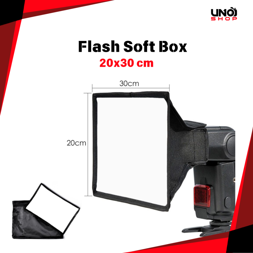 Jual Flash Light Diffuser Mini Soft Box 20x30cm For Camera Speedlit ...