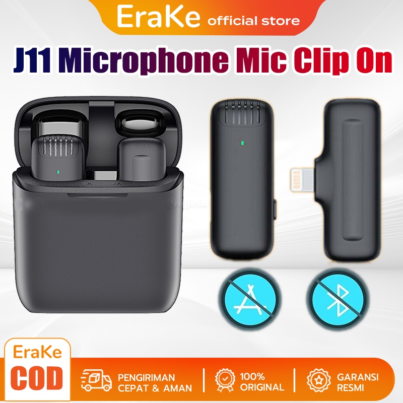 Jual J11 Microphone Mic Clip On Youtuber Wireless Usb/Mic Youtuber ...