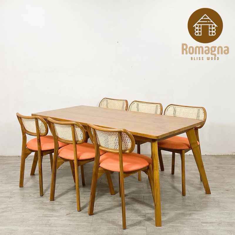 Jual meja makan kayu jati meja makan minimalis set meja makan 6 kursi set meja kursi cafe kursi ...