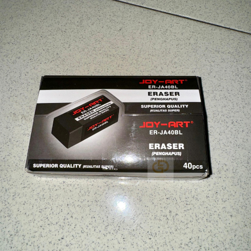 Jual JOY-ART Penghapus Eraser Hitam Murah (1 KTK x 40 PCS) | Shopee ...