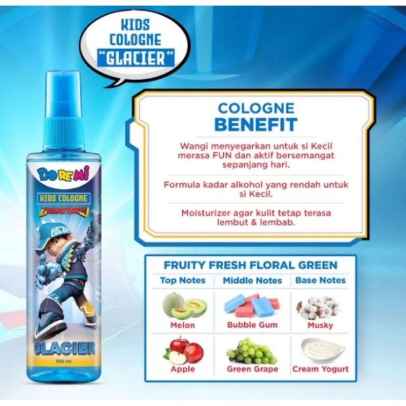 Jual Doremi Kids Boboiboy Spray Cologne Glacier 100ml | Shopee Indonesia