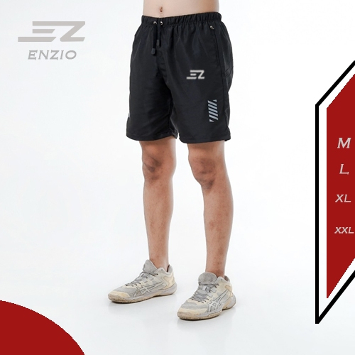 Jual ENZIO X Celana Pendek Olahraga Pria Sport Hitam Lari Renang ...