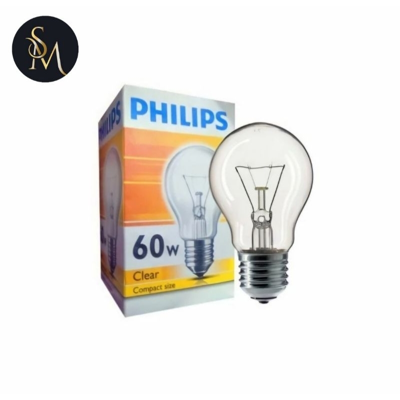 Jual Lampu Pijar Bohlam Clear 60 Watt Philips CAHAYA KUNING | Shopee ...