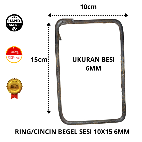 Jual Ring Besi Betoon 10x15cm 6mm Begel Besi / Behel Besi Ring cincin ...