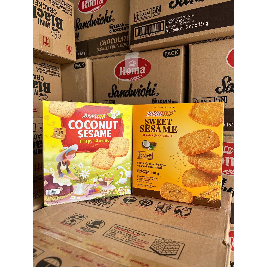 Jual biskitop sesame 216 gram 1 dus isi 10 box | Shopee Indonesia