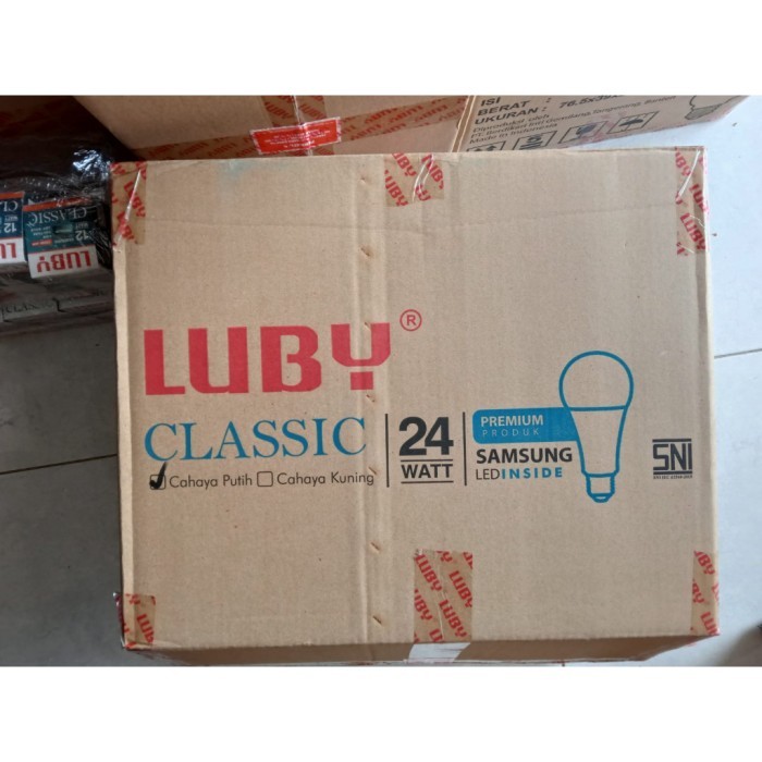 Jual Lampu LED Luby Classic 24 W Watt 1 Dus Kardus Karton Koli isi 30 ...