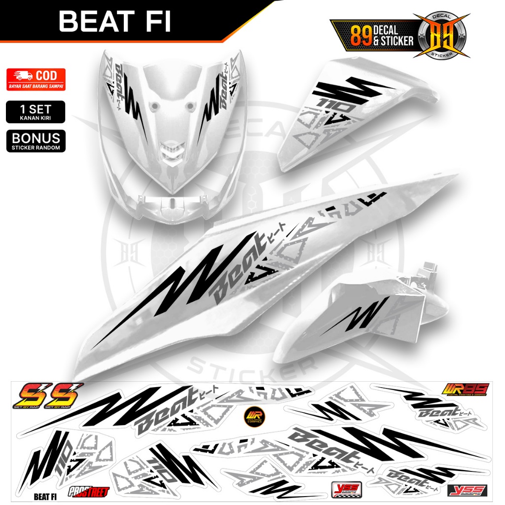 Jual Striping Beat Fi 2012 2015 Variasi Simple Garis Bahan Bening ...