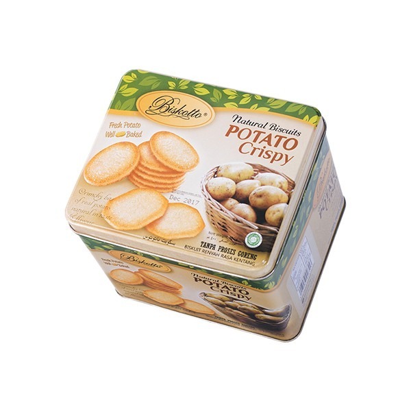 Jual PROMO!! BISKOTTO Biscuits Potato Crispy Kaleng/Jar 400gr - Biskuit ...