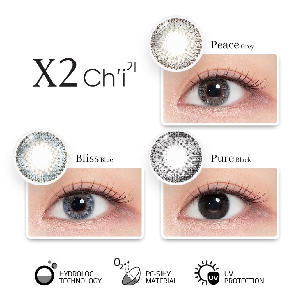 Jual X2 Ch'i Series - Pure | Peace | Bliss | X2 Softlens | Soplen Grey ...
