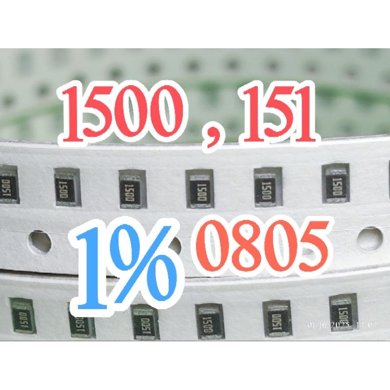 Jual 10pcs Chip resistor smd 1500 151 size 0805 150ohm 150 ohm | Shopee ...