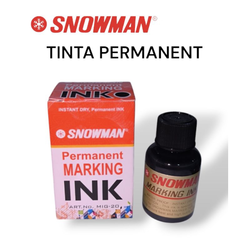 Jual REFILL TINTA PERMANEN SNOWMAN MARKING INK (PCS) | Shopee Indonesia