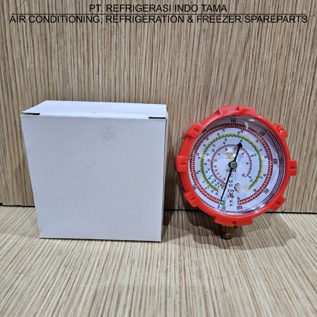 Jual Pressure Gauge LT HIGH R410 rubber protector (RED) - Meteran Manifold Merah R 410 - R22 ...