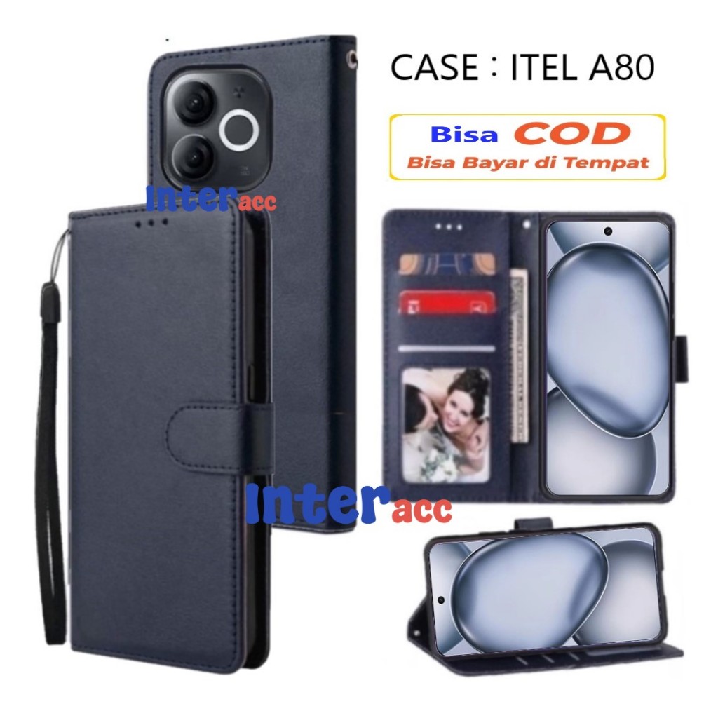 Jual CASE ITEL A80 FLIP LEATHER CASE KESING PREMIUM-FLIP WALLET CASE ...