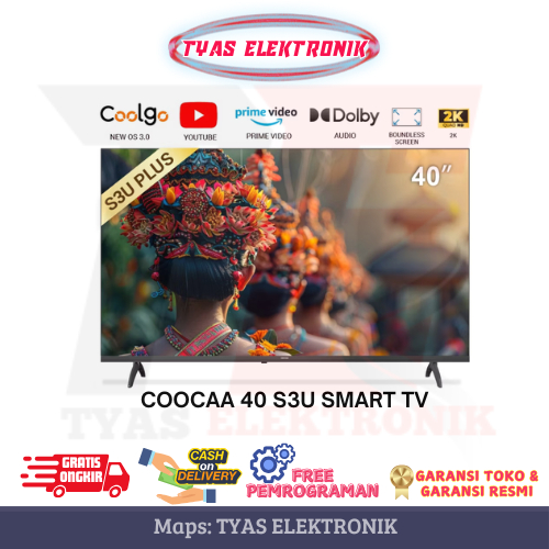 Jual COOCAA 40 inch - Coolita 3.0 - Smart TV - Youtube/ Prime Video ...