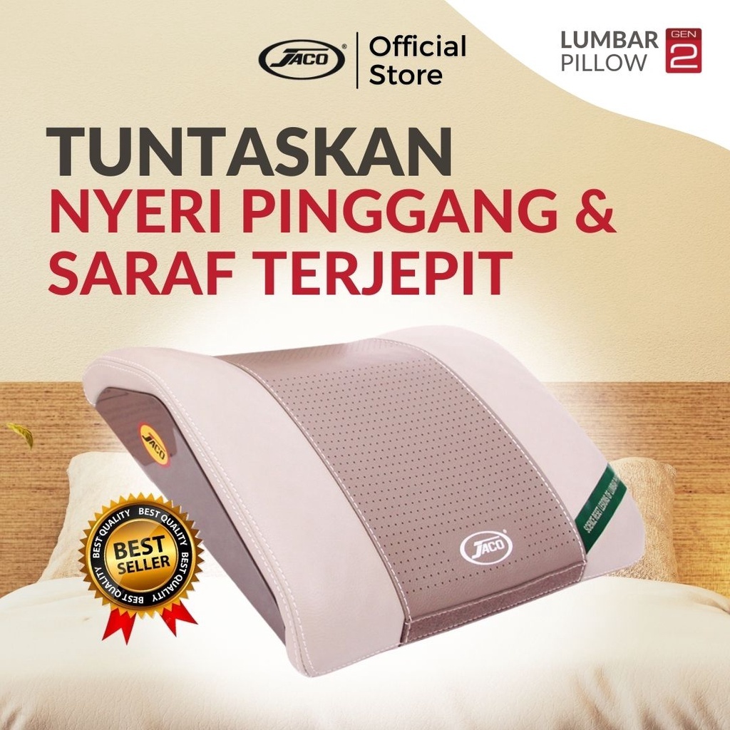 Jual Lumbar Pillow Jaco Alat Terapi Sakit Pinggang Nyeri Tulang Belakang | Shopee Indonesia