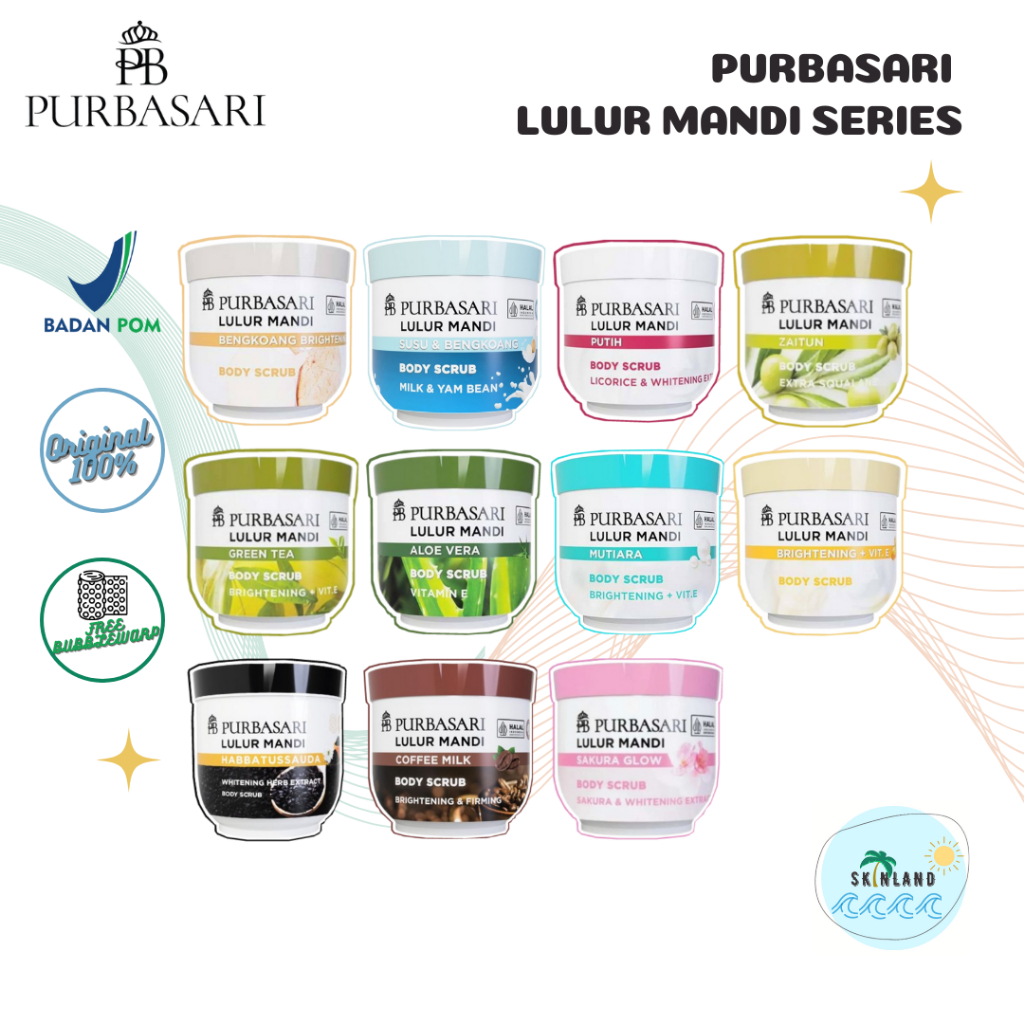 Jual PURBASARI LULUR MANDI BODY SCRUB 11 VARIAN 100gr | 200gr EXFOLIASI ...