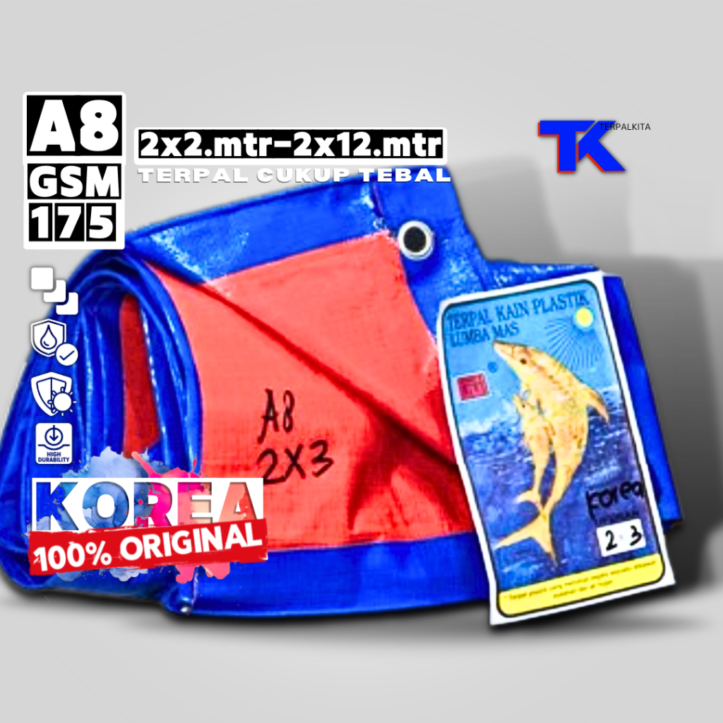 Jual Terpal Plastik A8 Tebal 2x3 Korea Super Ukuran Jadi Anti Air Tahan ...