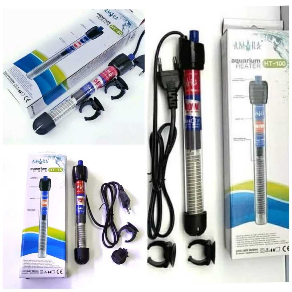 Jual Heater Kaca AMARA 50 Watt 75 Watt 100 Watt W Pemanas Air Suhu ...