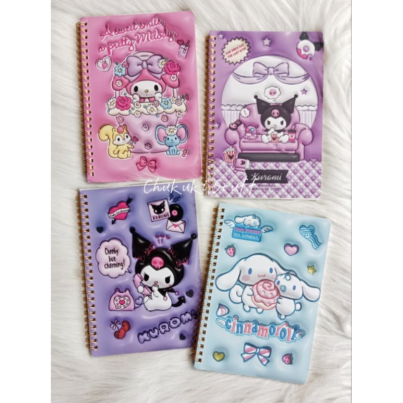 Jual Notebook ring buku spiral A5 Sanrio Melody linabell cinnamoroll ...