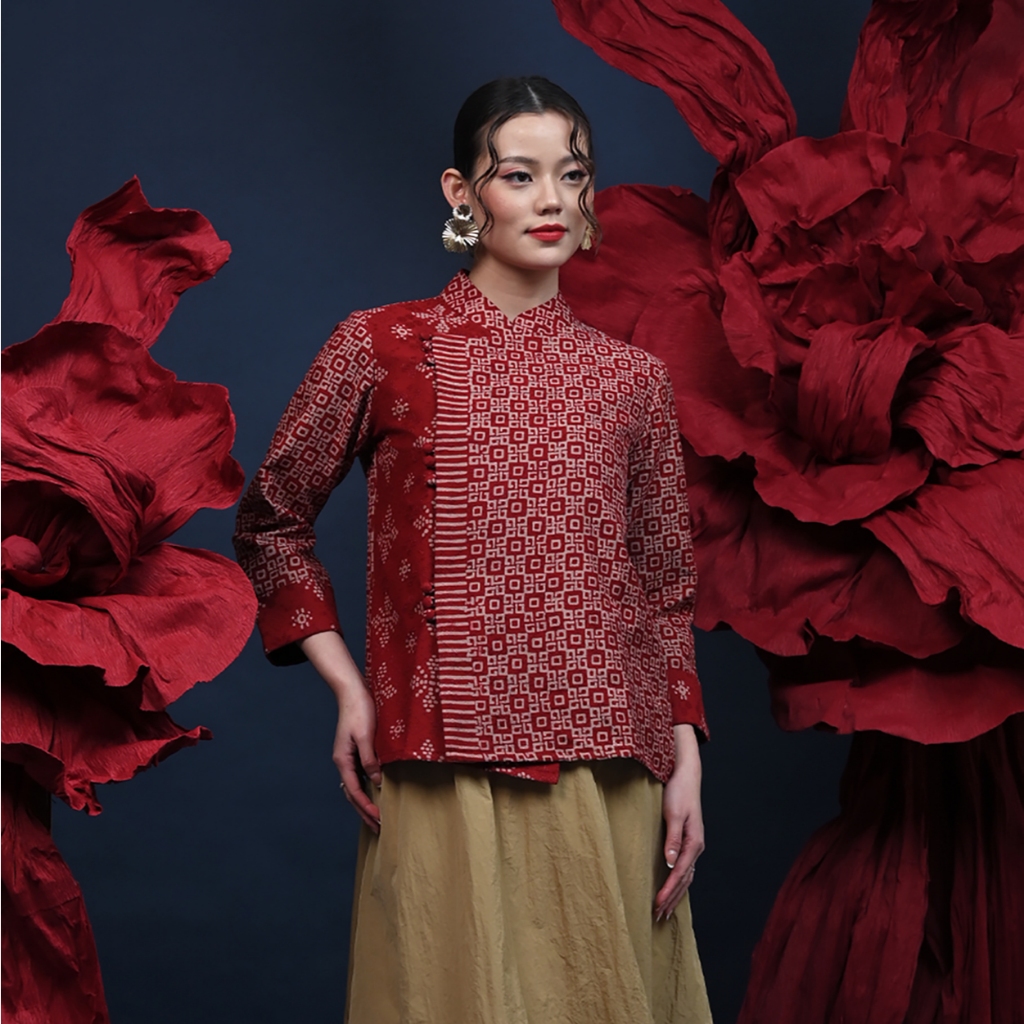 Jual NONA RARA - Tala Dobi CNY T3684, Baju kerja blouse batik wanita ...
