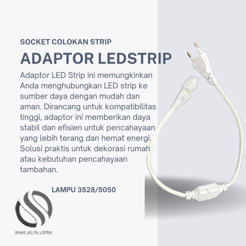 Jual Socket JEPIT Colokan Strip Lampu 3528/5050 Murah | Adaptor Lampu ...