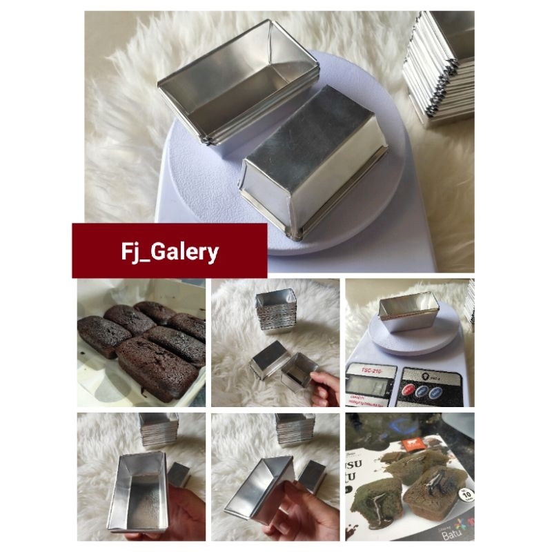 Jual Cetakan Kue Balok Coklat 12bj/bolu mini/kue balok mini/brownis ...