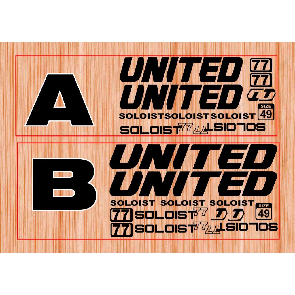 Jual cutting sticker stiker sepeda Soloist 77 United Size 49 | Shopee ...