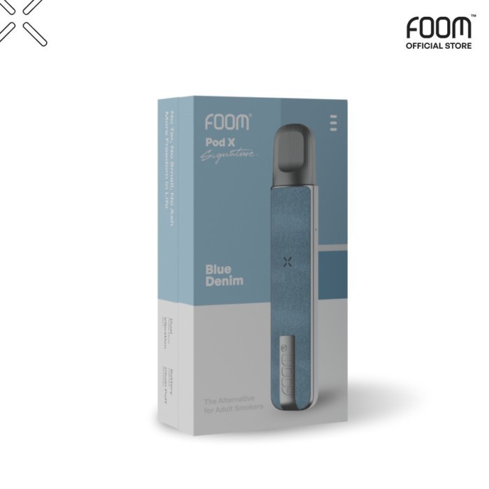 Jual POD FOOM X SIGNATURE BLUE DENIM 13W 600MAH BUNDLING LIQUID FOOM ...